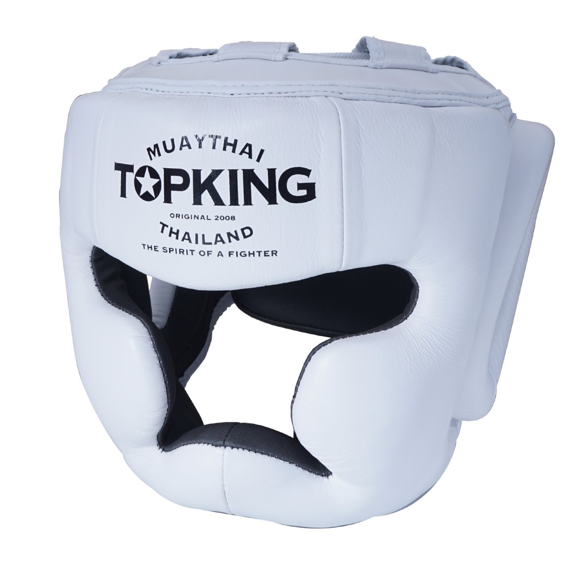 TOPKING HEAD GUARD WHITE “EXTRA COVERAGE” TRAINING LACE-UP & VELCRO CLOSURE