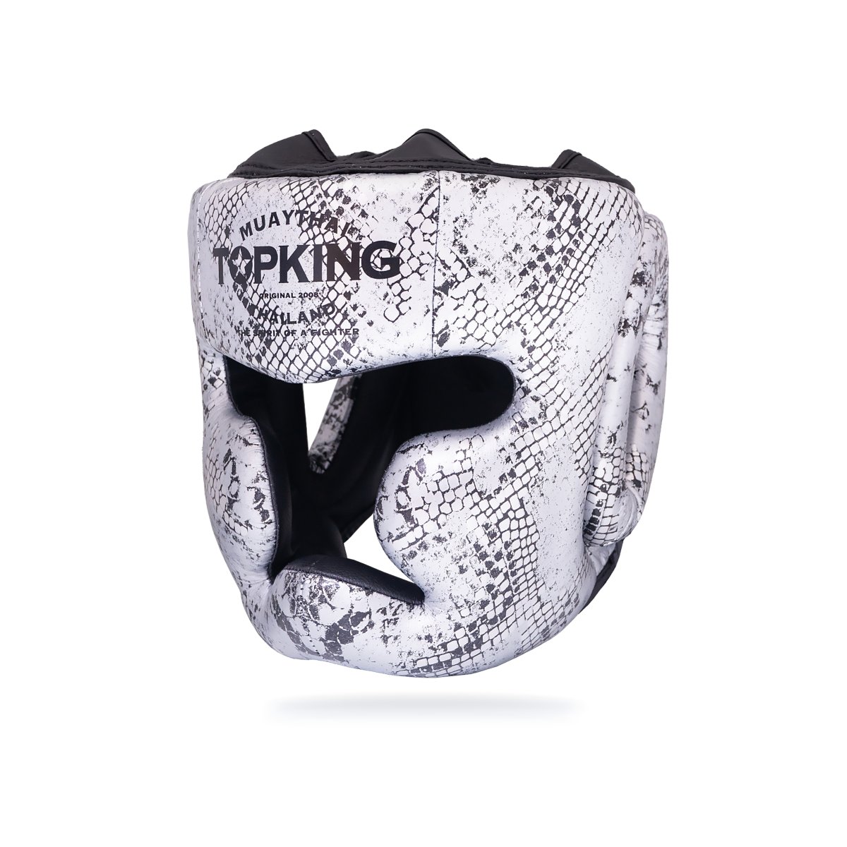 TOPKING HEAD GUARD BLACK SILVER SUPER SNAKE - topkingboxing