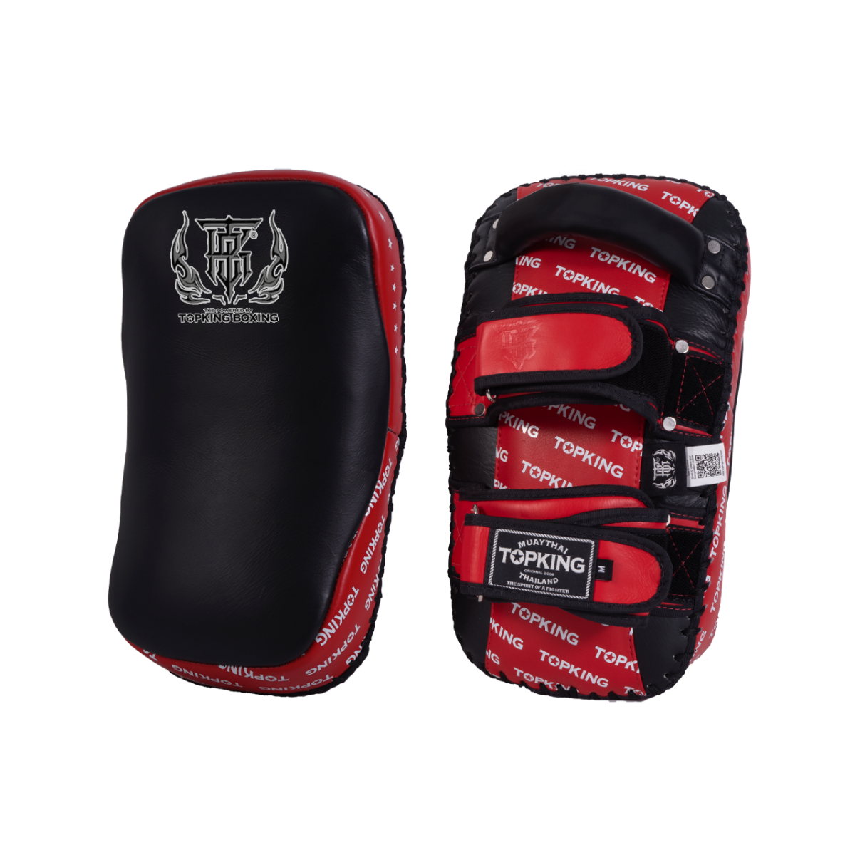 TOPKING KICKING PADS BLACK RED FULL IMPACT - topkingboxing