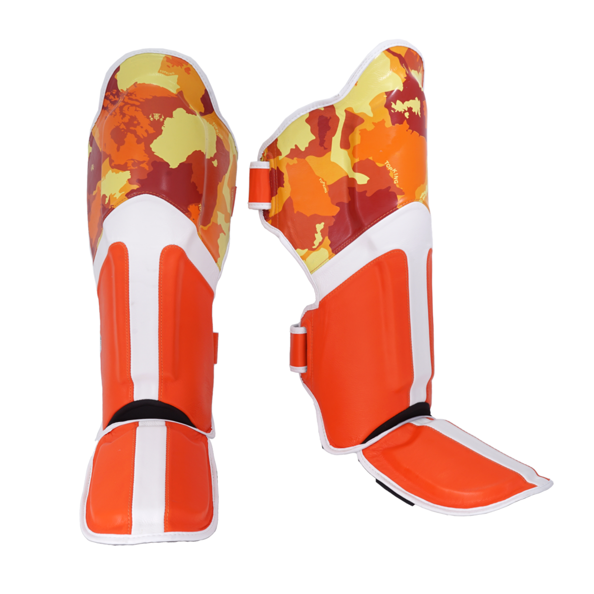 TOPKING SHIN GUARDS ORANGE CAMOUFLAGE