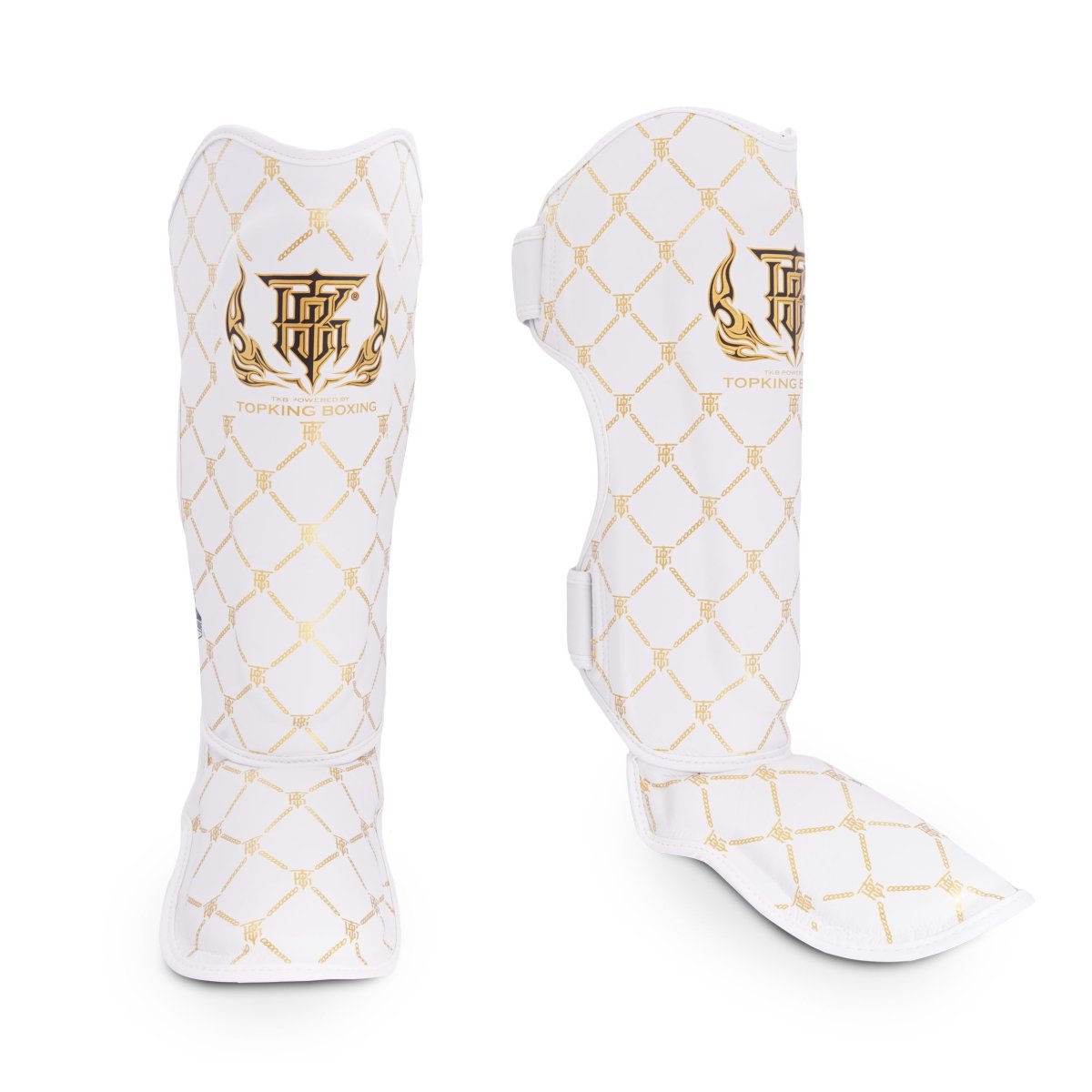 TOPKING SHIN GUARDS WHITE GOLD CHAIN