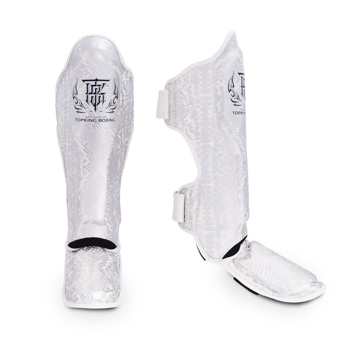 TOPKING SHIN GUARDS WHITE SILVER SUPER SNAKE