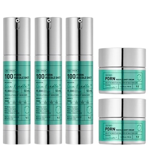 VT PDRN Riddle Shot 100 Ampoule 50ml x 3 + PDRN Cream 50ml x 2 ...