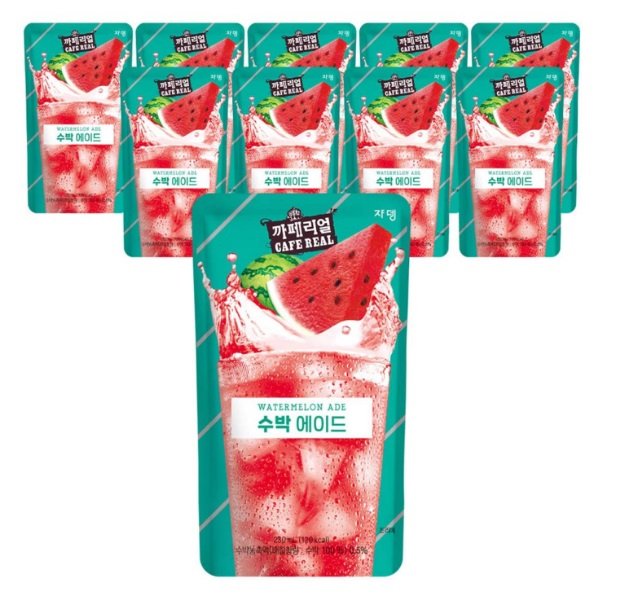 CAFE REAL watermelon ADE 230mlx10ea - testerkorea