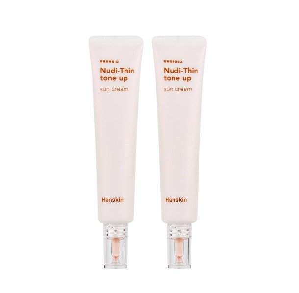 Hanskin Nudi-thin Tone Up Sun Cream SPF 50+ PA++++ 1+1