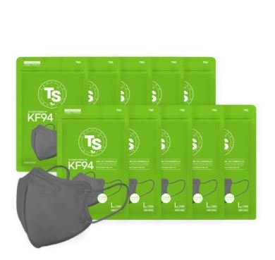 TS Guard Tima Color Bird Beak Mask Large KF94 Gray(*5 masks per pack) x ...