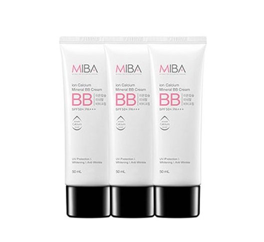 MIBA Ion Calcium Mineral BB cream SPF50+/PA+++ 50mL*3ea