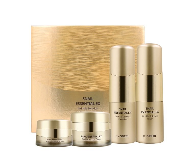 THE SAEM Snail Essential EX Wrinkle Solution SkinCare 3items Set ...