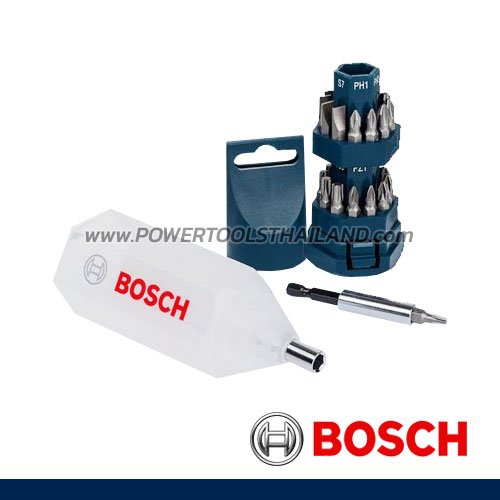 ชุดไขควงมือพร้อมดอกไขควง 25 ชิ้น Blue Big Bit BOSCH Screwdriver bit set ...