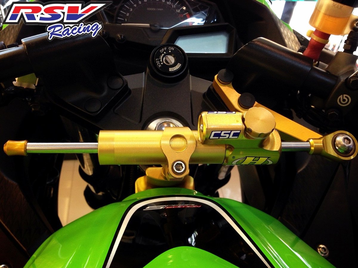 ขาจับกันสะบัด Ninja250-300 จับ Hyperpro-Ohlins-Yss