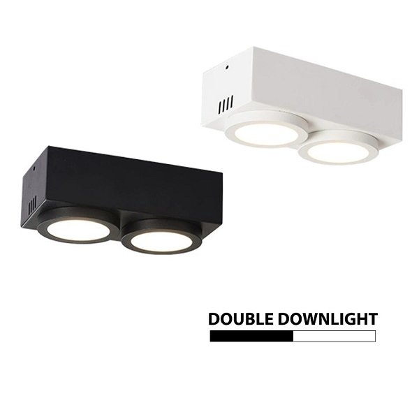 LED Double Square Downlight 2x7W