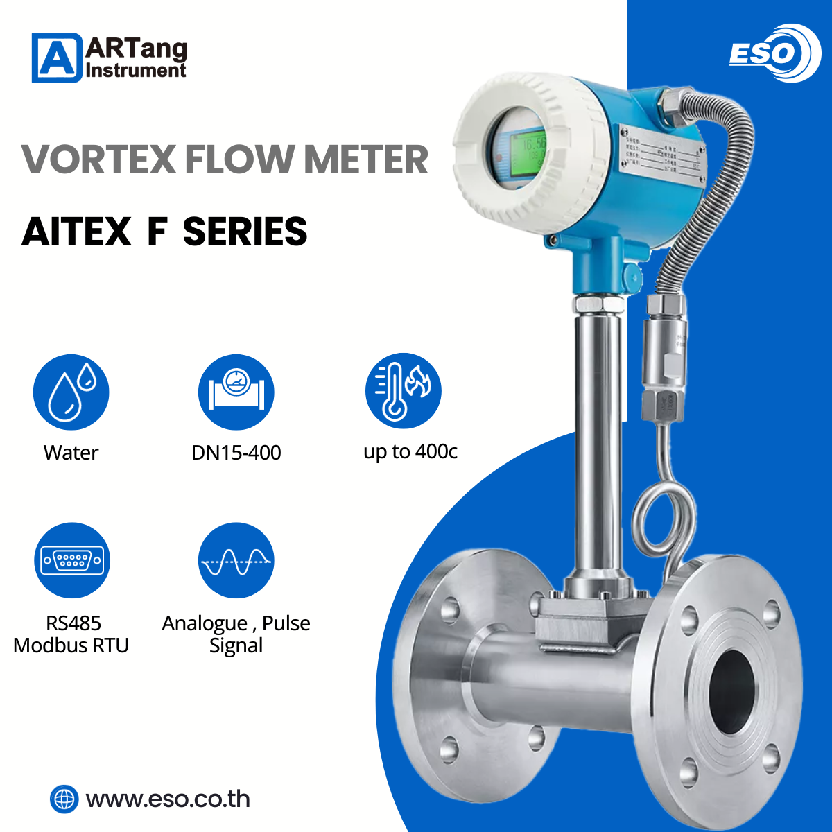 AITEX F Series Vortex Flow Meter (Liquid) - eso