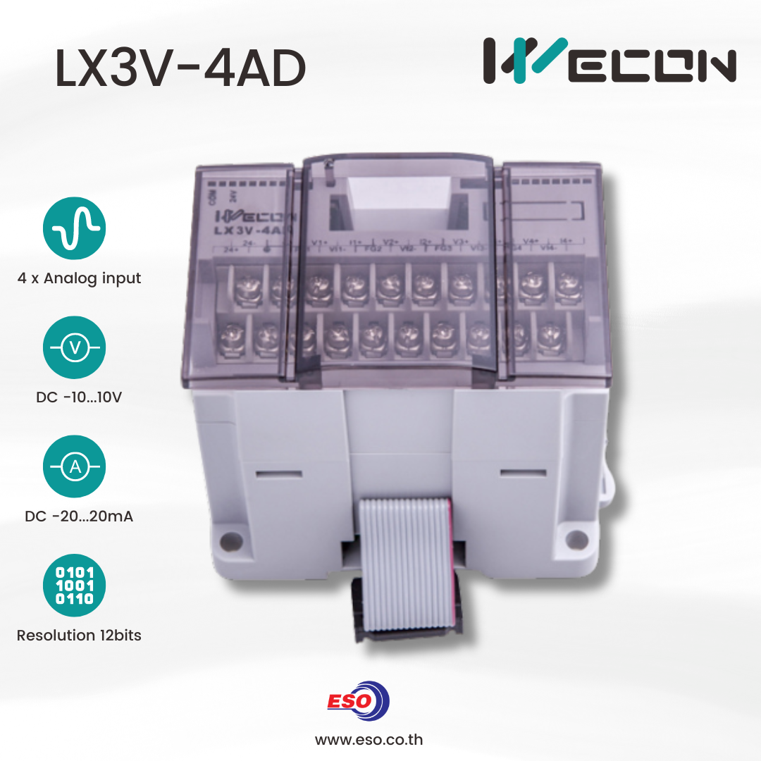 LX3V-4AD Expansion Module / 4 Analog input (Voltage,Current) - eso