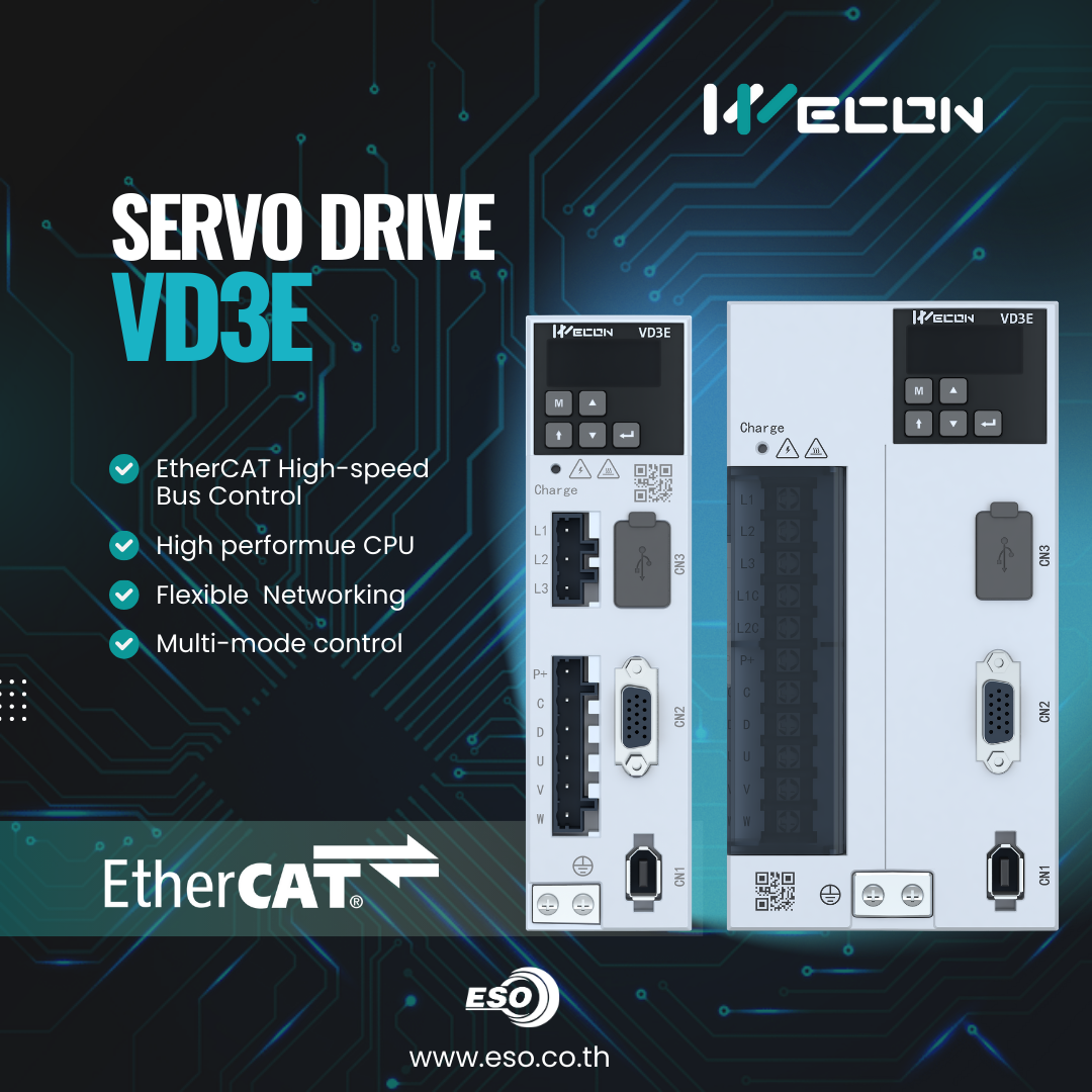 VD3E Series EtherCAT Servo Drive / เซอร์โวไดรฟ์อุตสาหกรรม - eso