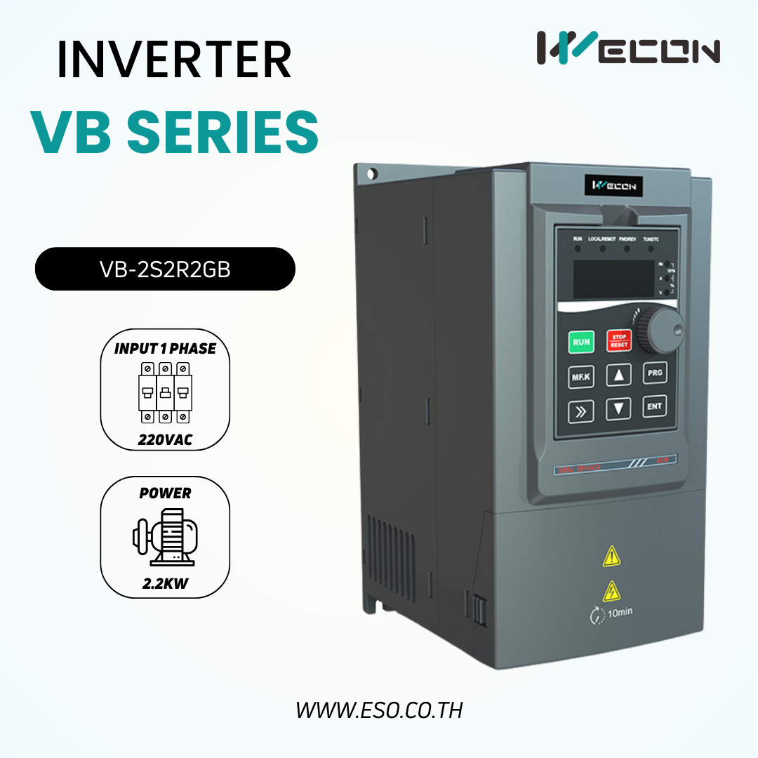 INVERTER DRIVE VB-2S2R2GB (1Phase 220VAC / 2.2kW , 3H.P.)