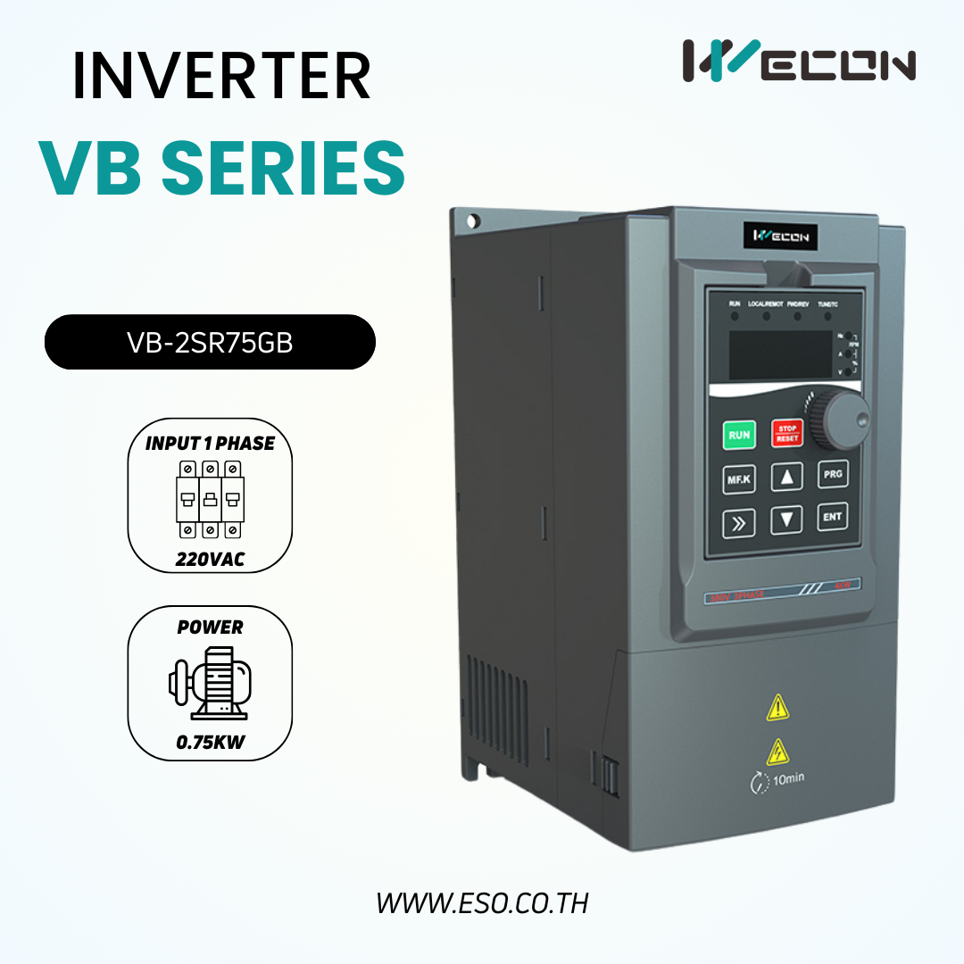 INVERTER DRIVE VB-2SR75GB (1Phase 220VAC / 0.75kW , 1H.P.)