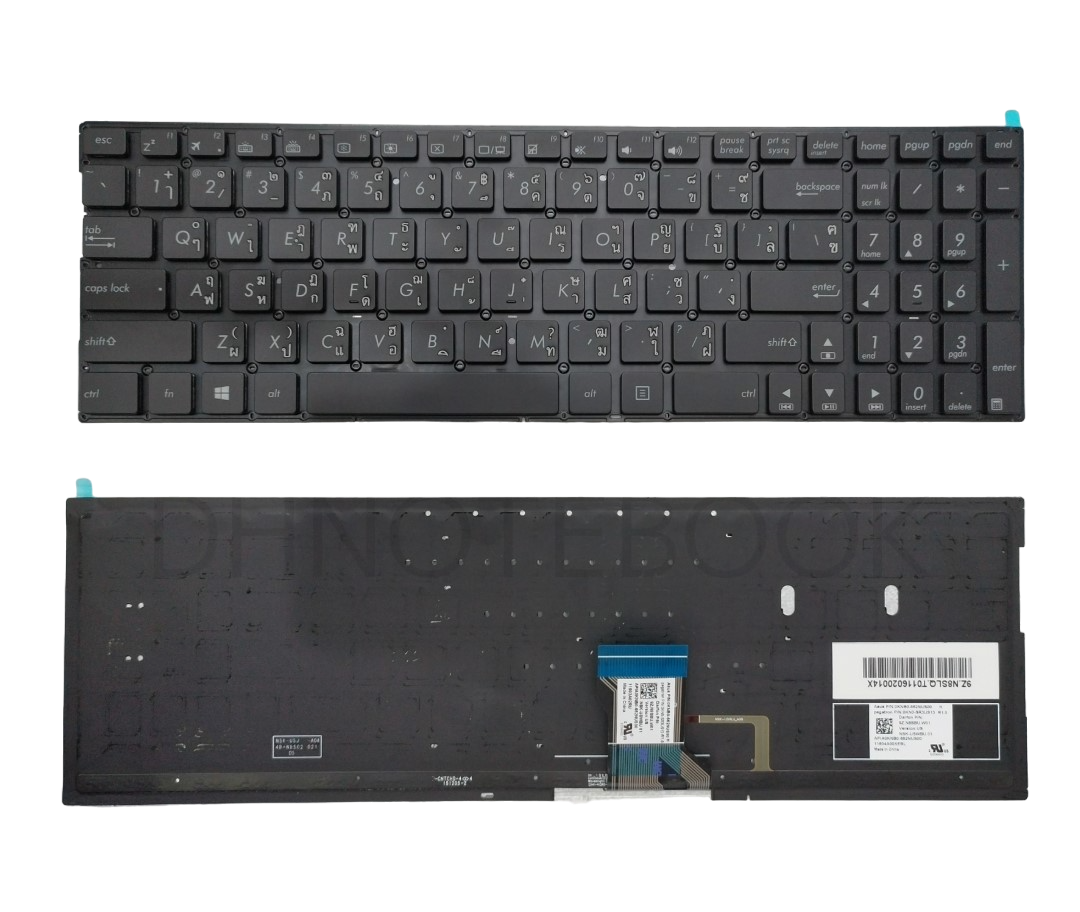 แป้นพิมพ์ คีย์บอร์ด ASUS Q503U Q503UA N543U N543UA N593UB Keyboard ...