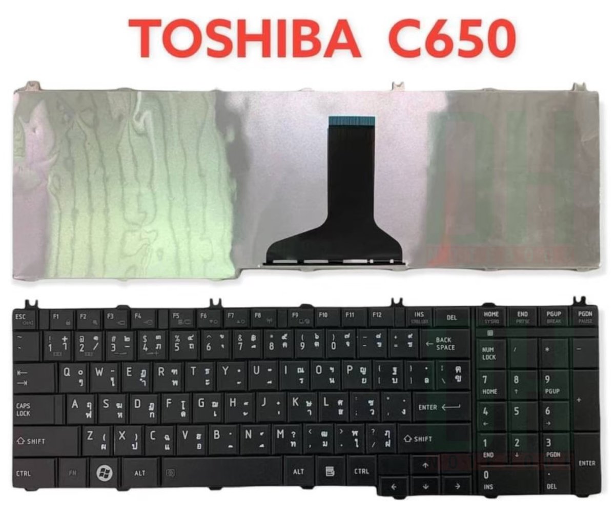 แป้นพิมพ์ คีย์บอร์ดโน๊ตบุ๊ค Toshiba SATELLITE L650, C650, C655, C660 ...