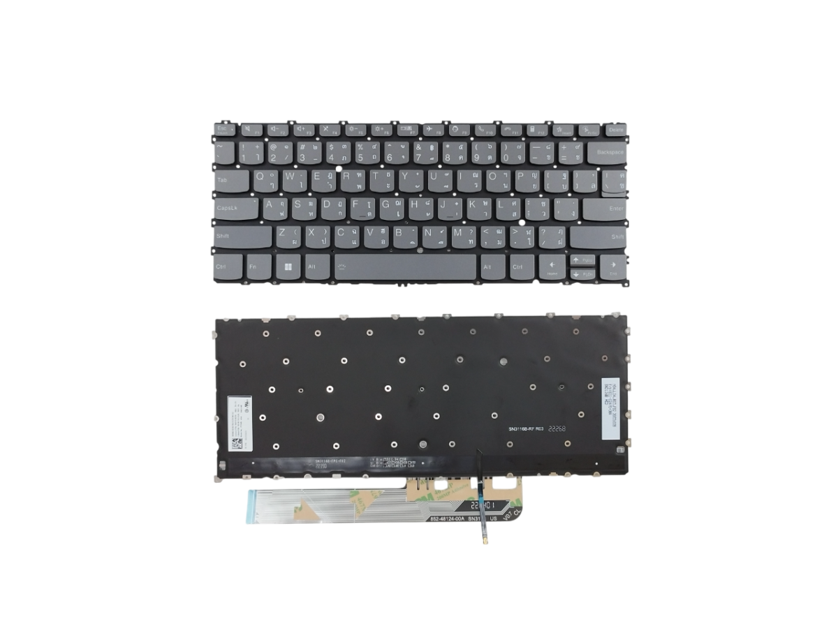 คีย์บอร์ดโน๊ตบุ๊ค อะไหล่ OEM คุณภาพสูง สำหรับ Lenovo ThinkBook 13s G4 ...