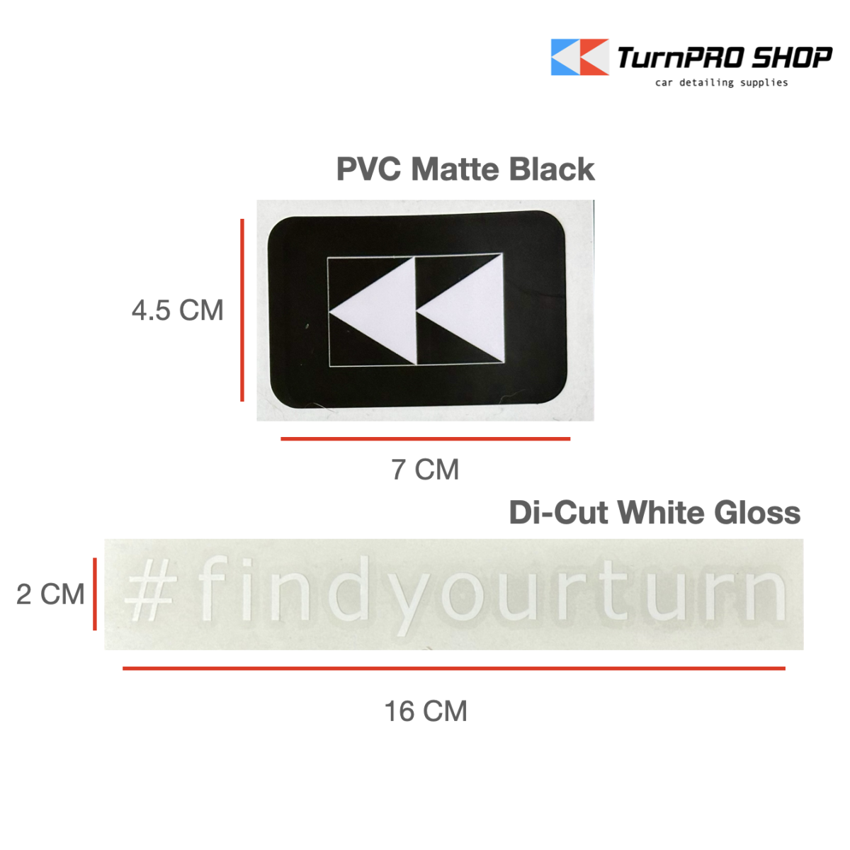 TurnPRO SHOP - Premium Sticker Set (2x2)