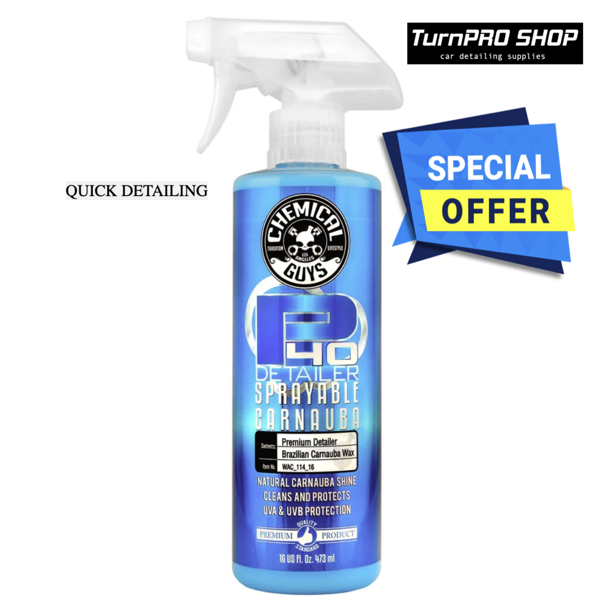 CG P40 Quick Detail Spray - Natural Carnuaba Shine - turnproshop
