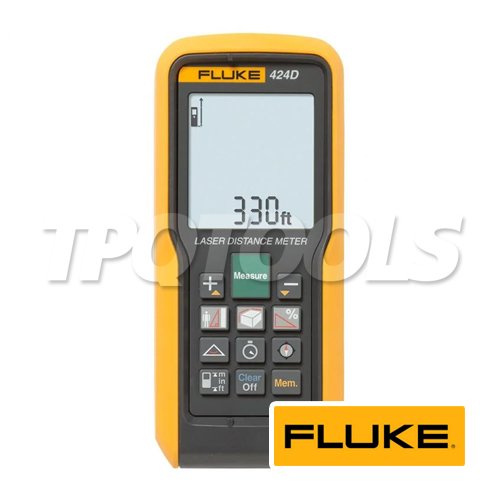 FLUKE 424D เครื่องวัดระยะทางด้วยเลเซอร์ 100 เมตร (330 ฟุต) จอแสดงผลขนาด ...
