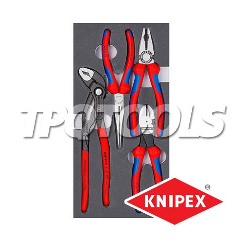 KNIPEX 002001V15 คีมช่าง 4 ตัวชุด (ชุดคีมพื้นฐาน) KNIPEX คะนิเพค คีมช่างมืออาชีพอันดับ 1 MADE IN ...