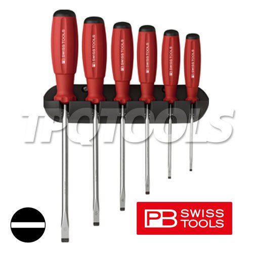 PB8240 ชุดไขควงปากแบน 6 ตัวชุด พร้อมแผงแขวน PB SWISS TOOLS - tpqtools