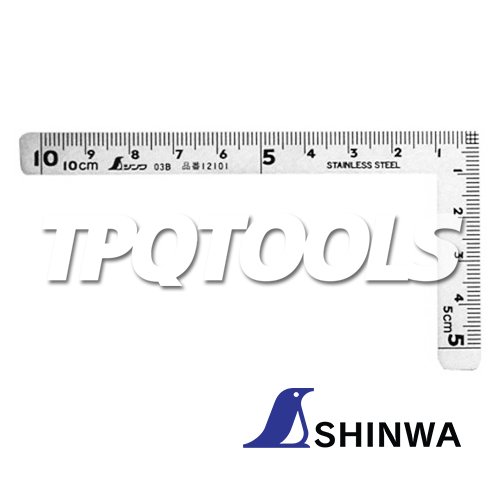 12101 ฉากแสตนเลสแบบชุบขาว 10 x 5 ซม. SHINWA Stainless Steel Square ...