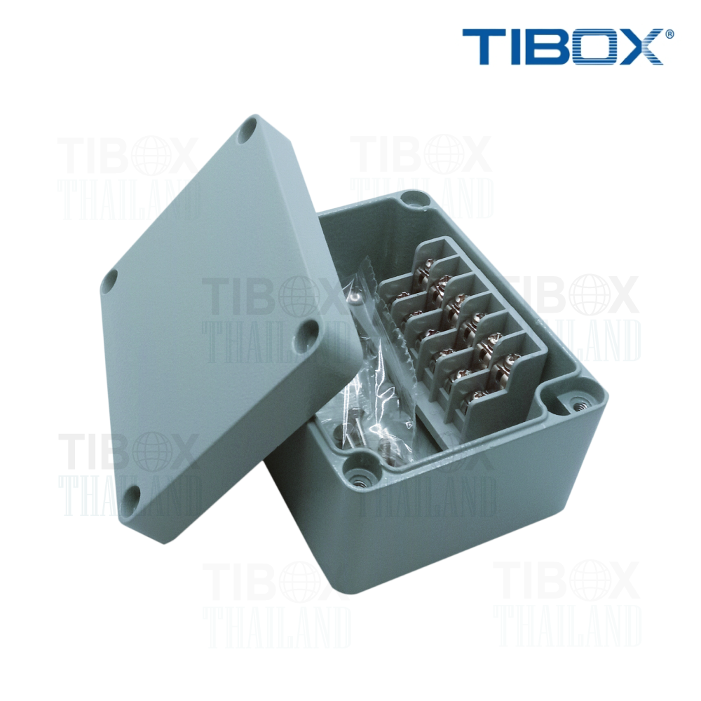 TIBOX LV-6P กล่องเทอร์มินอลอลูมิเนียมกันน้ำ IP66/67 Aluminium Terminal ...