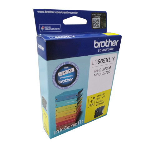 Brother LC-665XLY Yellow ตลับหมึกอิงค์เจ็ท (สีเหลือง) ของแท้ รับประกันศูนย์