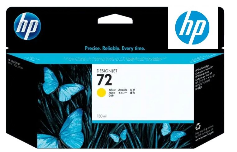 HP 72 C9373A 130ml Yellow Ink Cartridge หมึกพิมพ์อิงค์เจ็ทสีเหลือง รับ ...