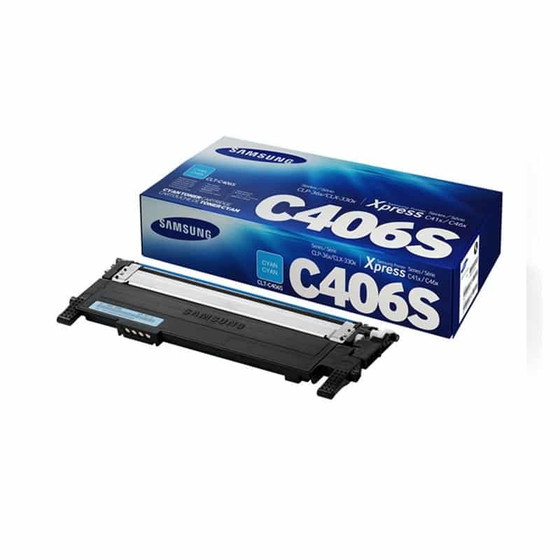 Samsung CLT-C406S Cyan ตลับหมึกโทนเนอร์ (สีฟ้า) ของแท้ รับประกันศูนย์ ...
