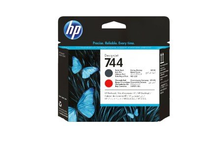 HP 744 Matte Black (สีดำด้าน) and Chromatic Red (สีแดง) DesignJet ...