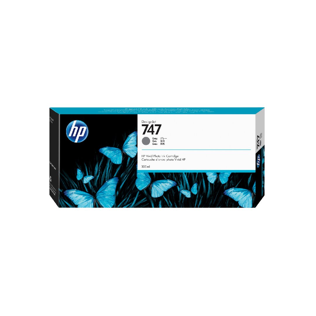 HP 747 300-ml Gray (สีเทา) DesignJet Ink Cartridge ตลับหมึกอิงค์เจ็ท ของแท้ ประกันศูนย์ ...