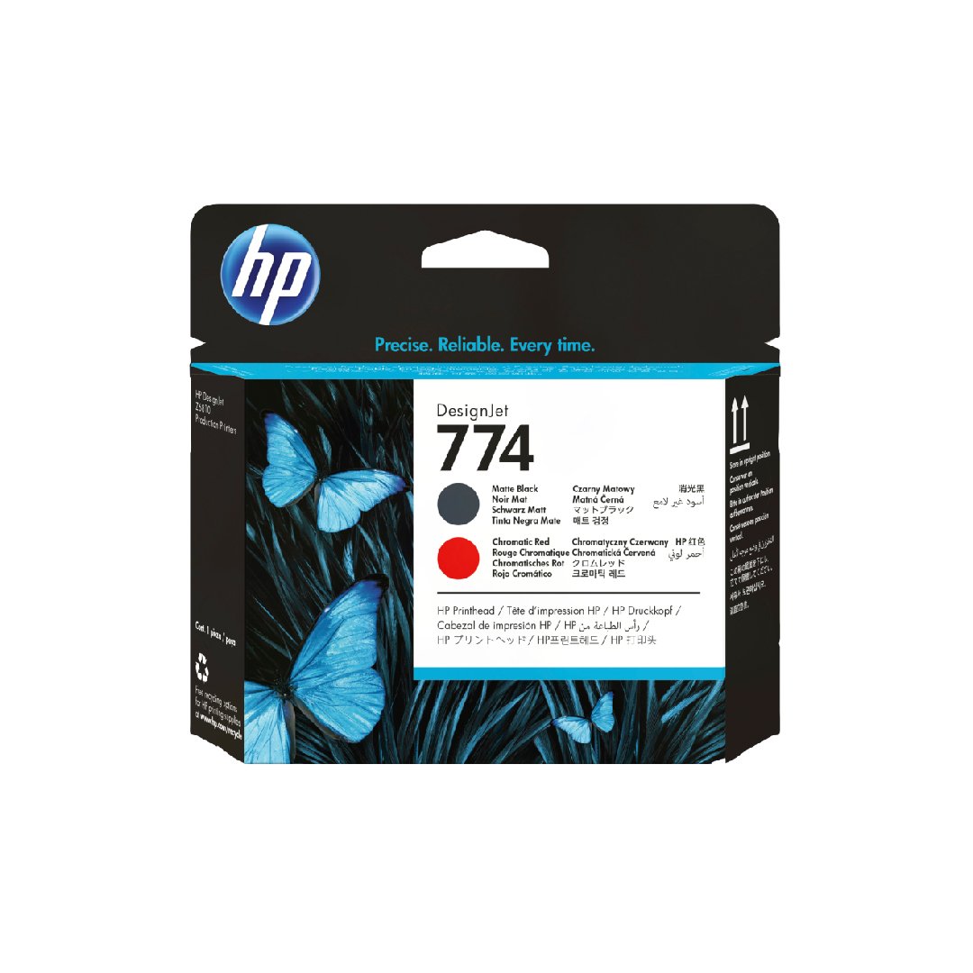 HP 774 Matte Black (สีดำด้าน)/Chrmtc Red (สีแดง) Printhead ตลับหมึก ...