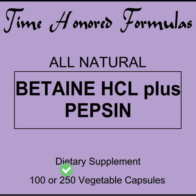 เปปซิน อซิโดว Betaine HCL Plus Pepsin (Acidoll) 250 Caps. (วิตามินตาม ...