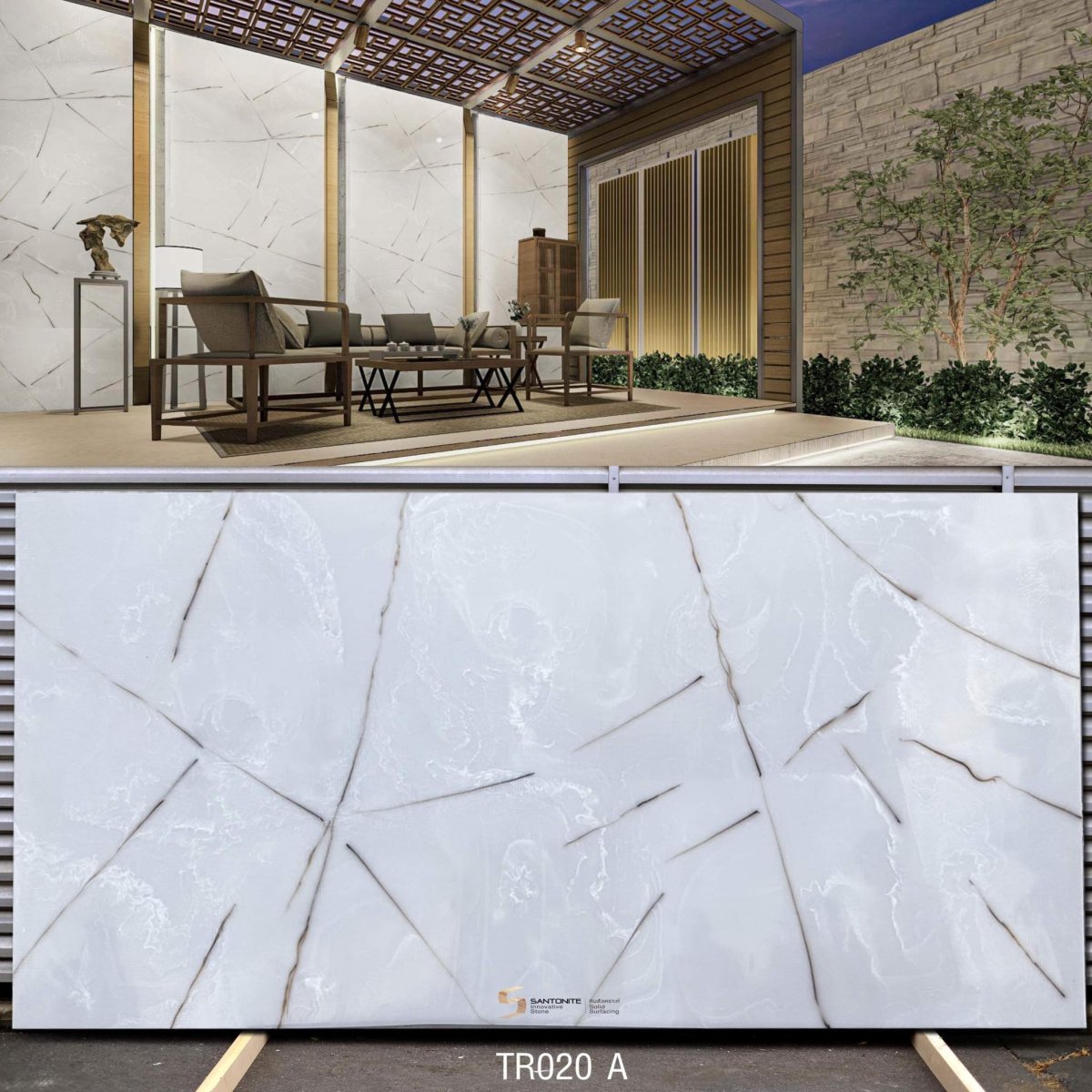 Translucent Serise TR020-A1 หินสังเคราะห์โปร่งแสง