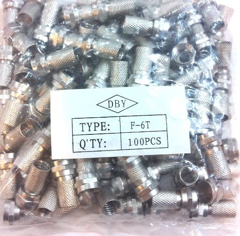 Connector F-TYPE RG.6 แบบหมุนเกลียว ยี่ห้อ LEOTECH (dBy) - suntechnology