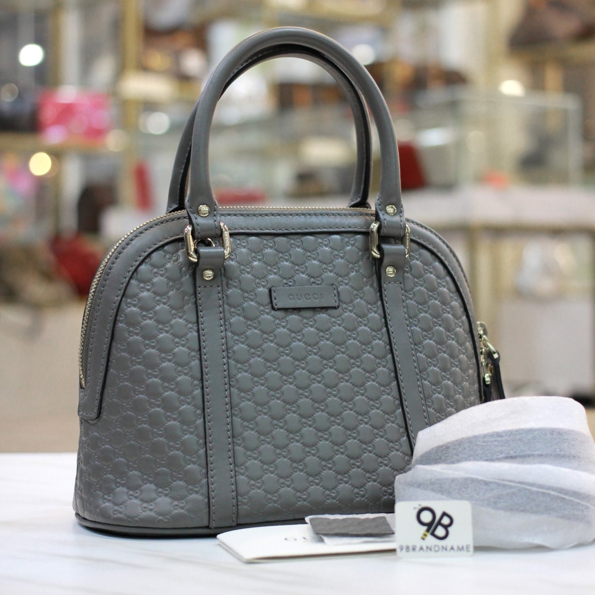 Gucci Microguccissima Mini Dome Bag Gray Color