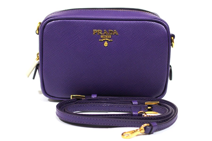 Prada 1N1674 Mini Box Saffiano Viola - 9brandname