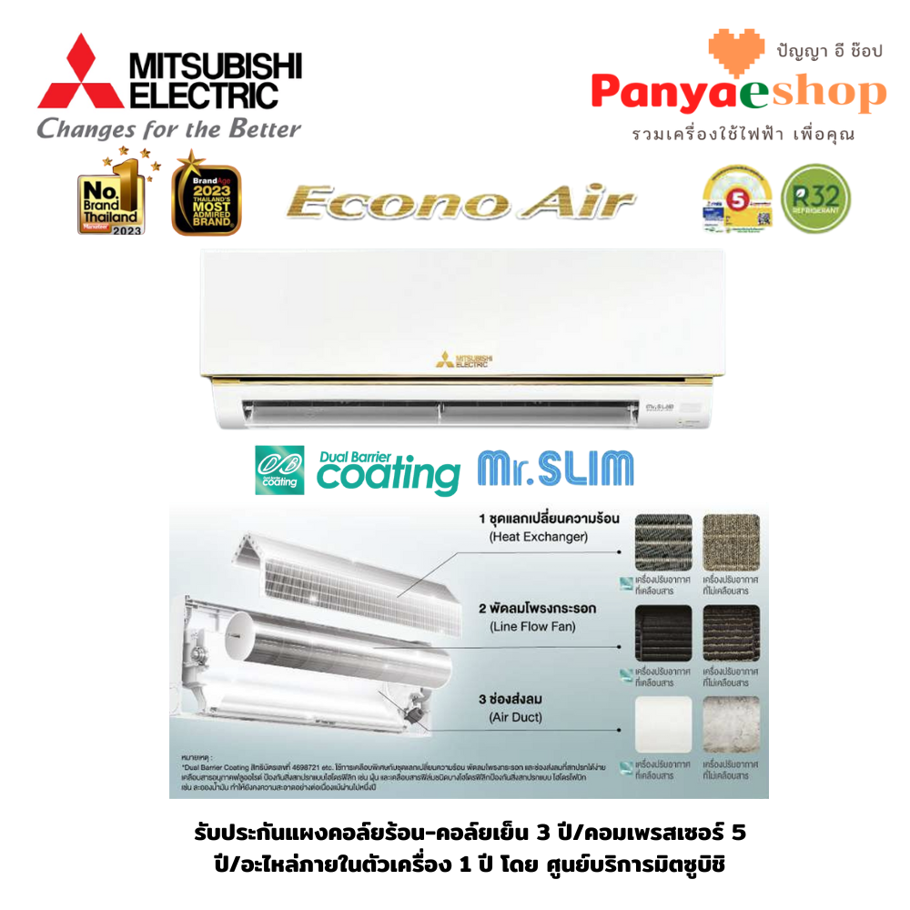 แอร์ผนัง MITSUBISHI ELECTRIC รุ่น Econo Air (MS-GY Series)