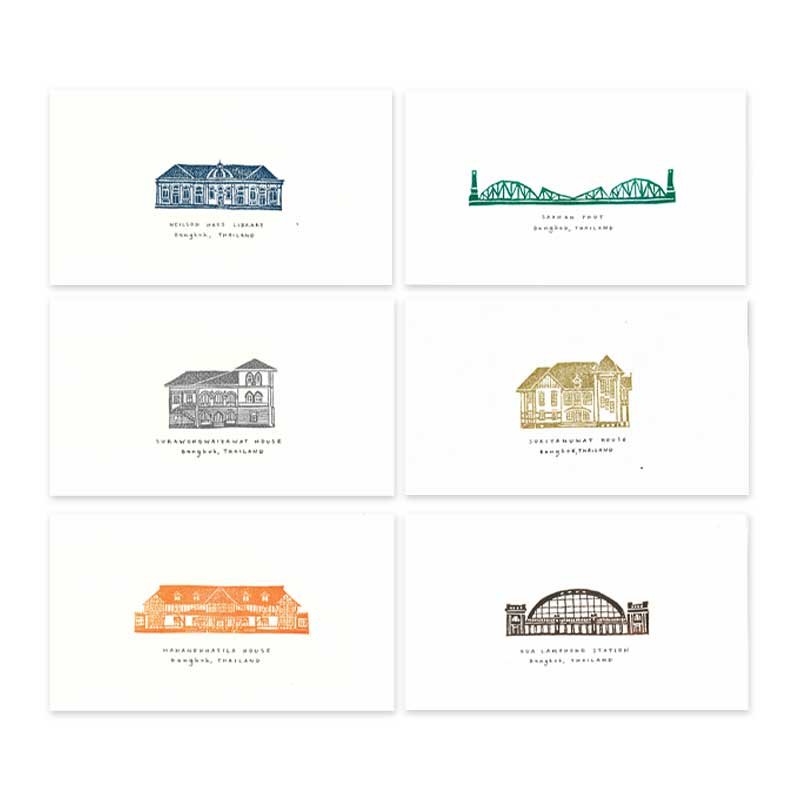[Random Color] Thai Heritage Building Postcard | Muse Shop by Museum Siam