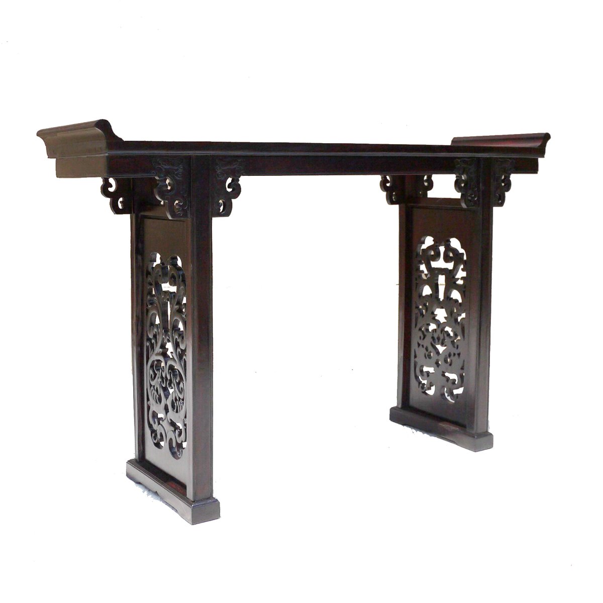 โต๊ะไหว้ลายมังกร Chinese altar table with dragon carvings