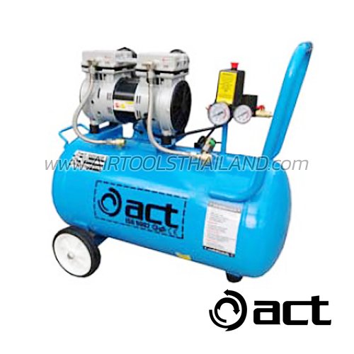 ACT-AA-50LT (JUMBO) ปั๊มลมออยฟรีไร้น้ำมัน/เสียงเงียบ 50 ลิตร (150 L/min ...