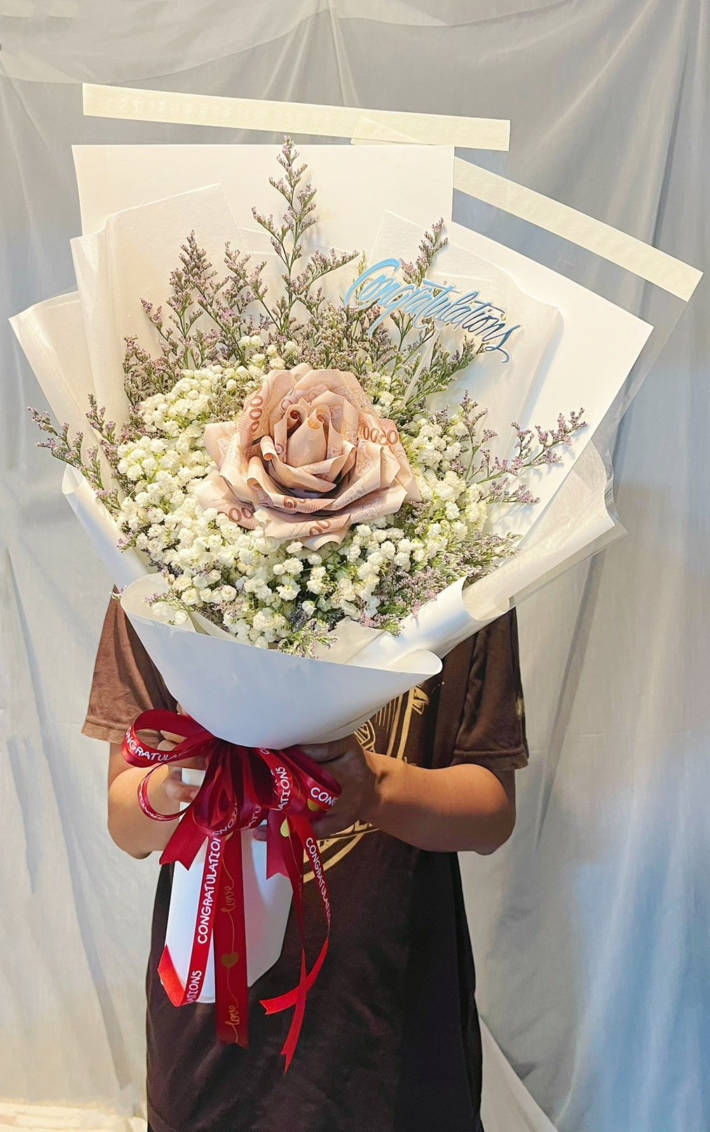 ช่อธนบัตรเงินสด T87 - dujdawflower