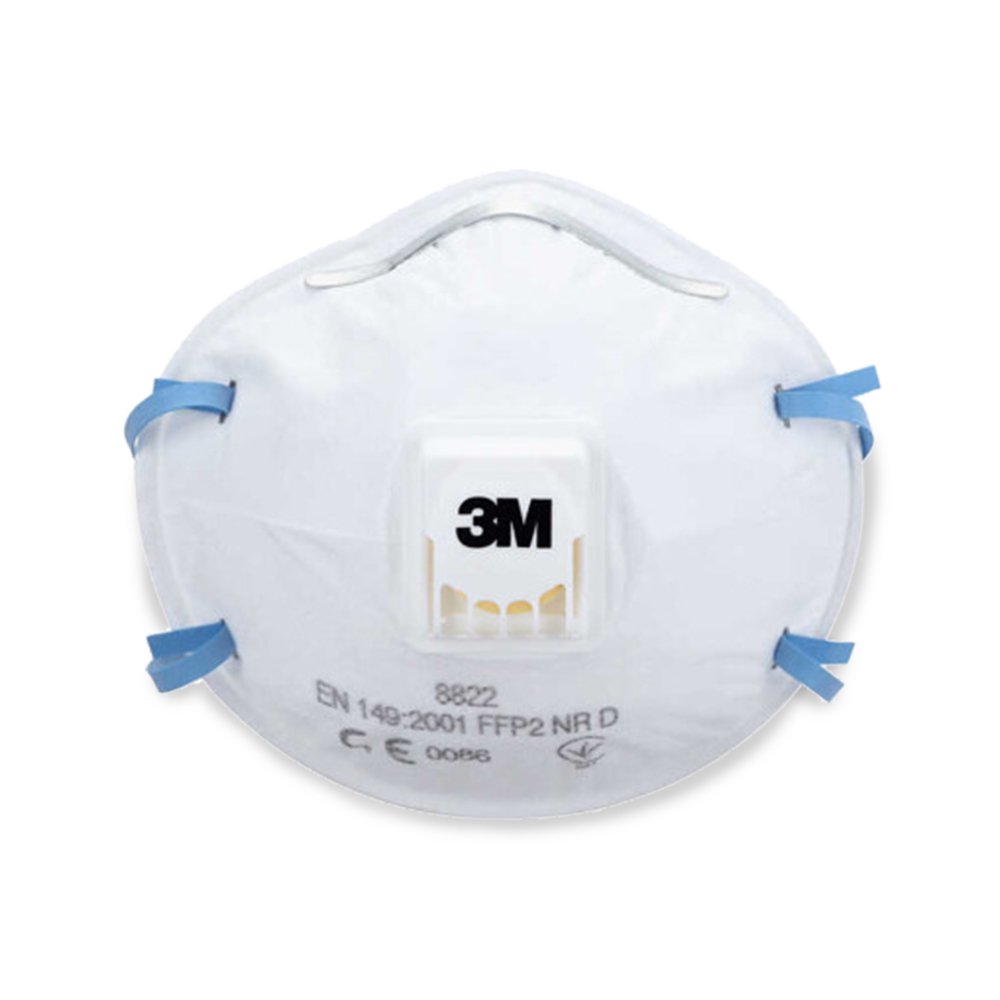 หน้ากากป้องกันอนุภาคแก๊ส ไอระเหย P2S(10/bx) #8822, 3M