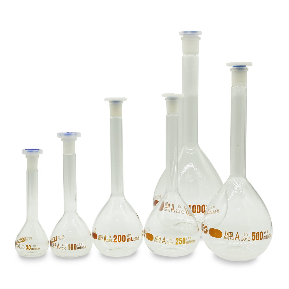 Volumetric flask-A w/Cert.PE.st, LGS