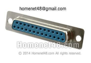 หัว Parallel port DB25 ตัวเมีย (F) แบบประกอบเอง