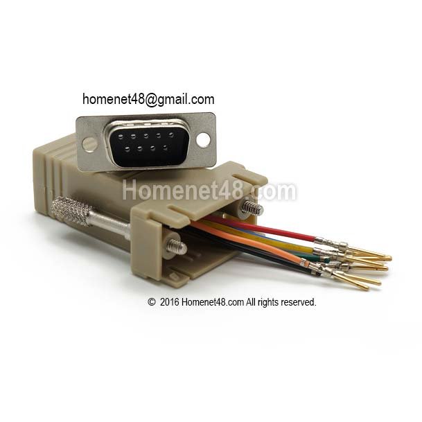 หัวแปลง RS232 DB9 to LAN (RJ45) DIY เข้าหัวเอง